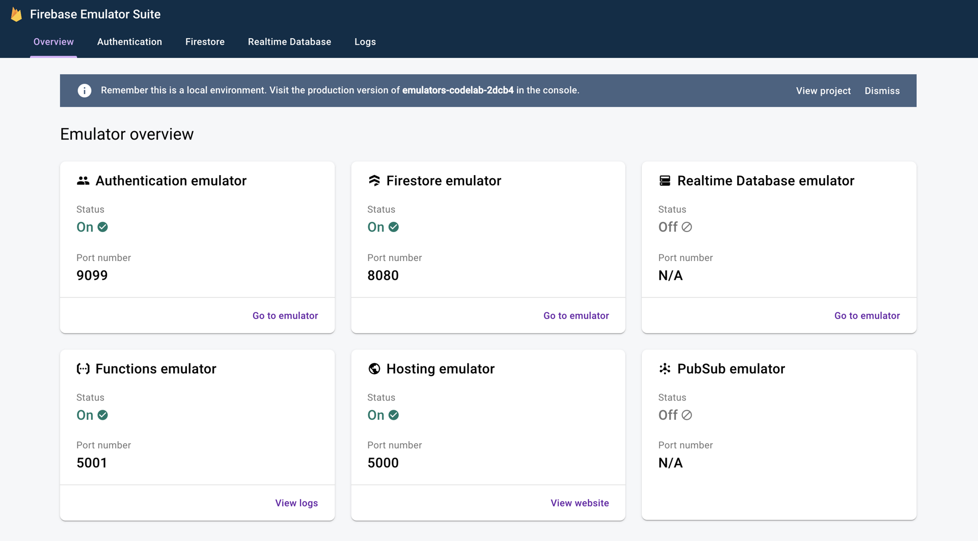 Local Development with the Firebase Emulator Suite | Firebase Codelabs