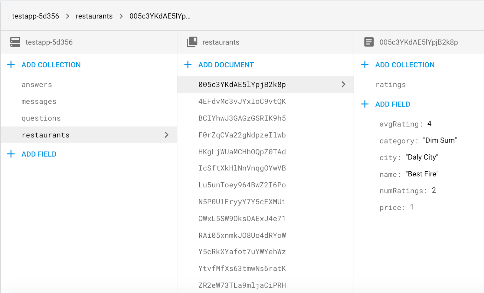 Cloud Firestore iOS Codelab | Firebase