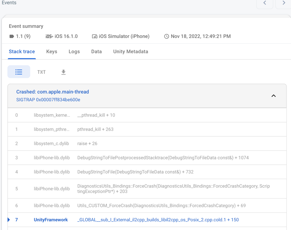 Understand a Unity game's crashes using advanced Crashlytics features | Firebase